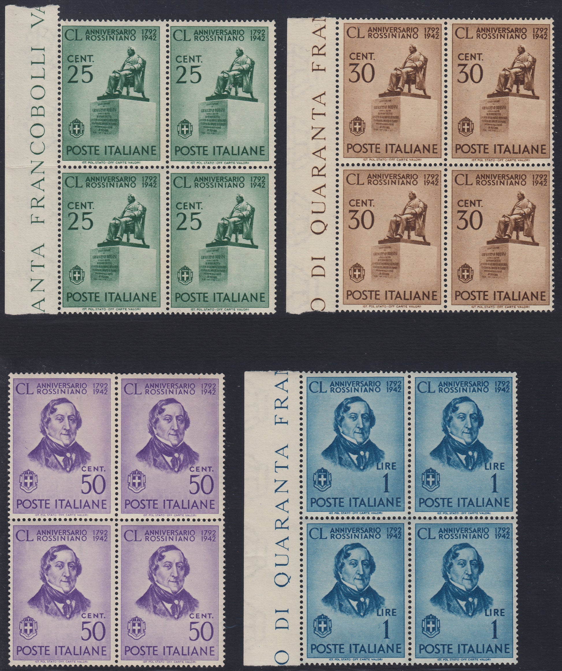 RN293 - 1942 - 150° anniversario della nascita di Gioacchino Rossini s ...